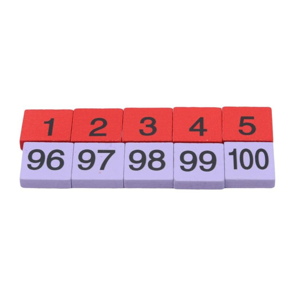 1Set Wooden Montessori Hundred Board Math 1 to 100 Consecutive Numbers ...