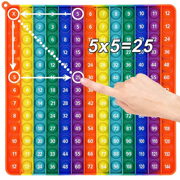 12x12 Multiplication Game Pop Toys, Math Learning Educational Toy Mani ...