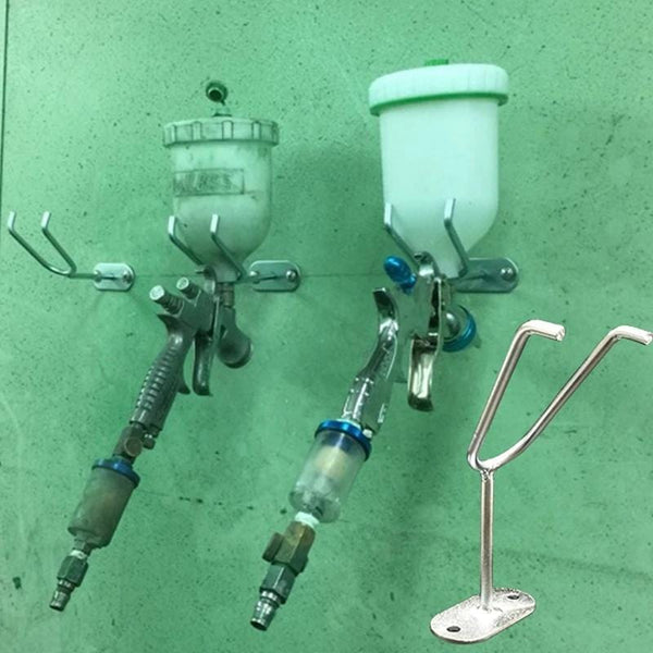 Air Spray Gun Holder Wall Mount Hook Booth Cup Gravity Feed Paint Spra ...
