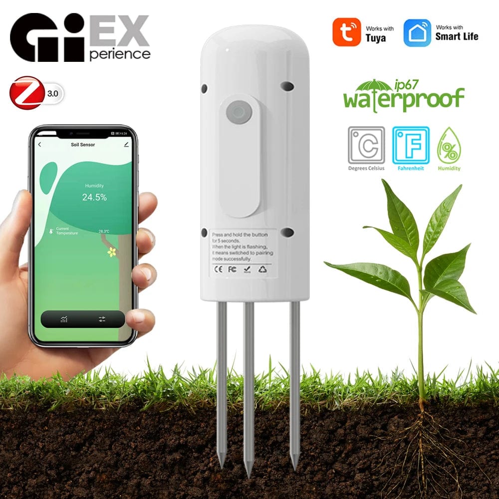 ZIGBEE Plant Monitor Outdoor Soil Temperature Meter Moisture Humidity