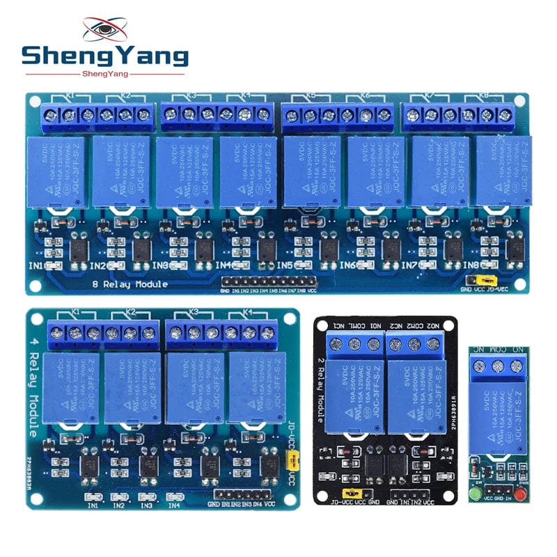 5V 12V 24V Relay Module With Optocoupler Relay Output 1 2 4 6 8 16Way