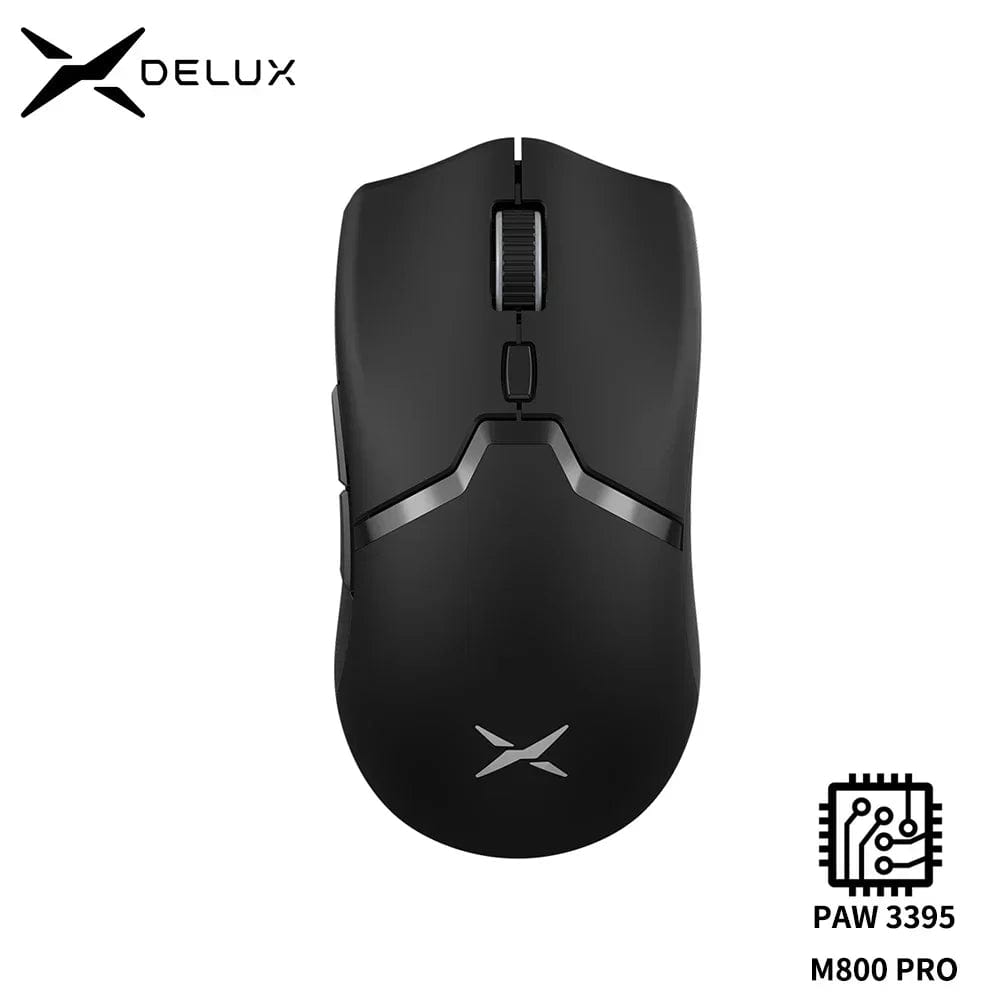 Delux M800 PRO PAW3395 Wireless Gaming Mouse Bluetooth Tri-Mode Connec
