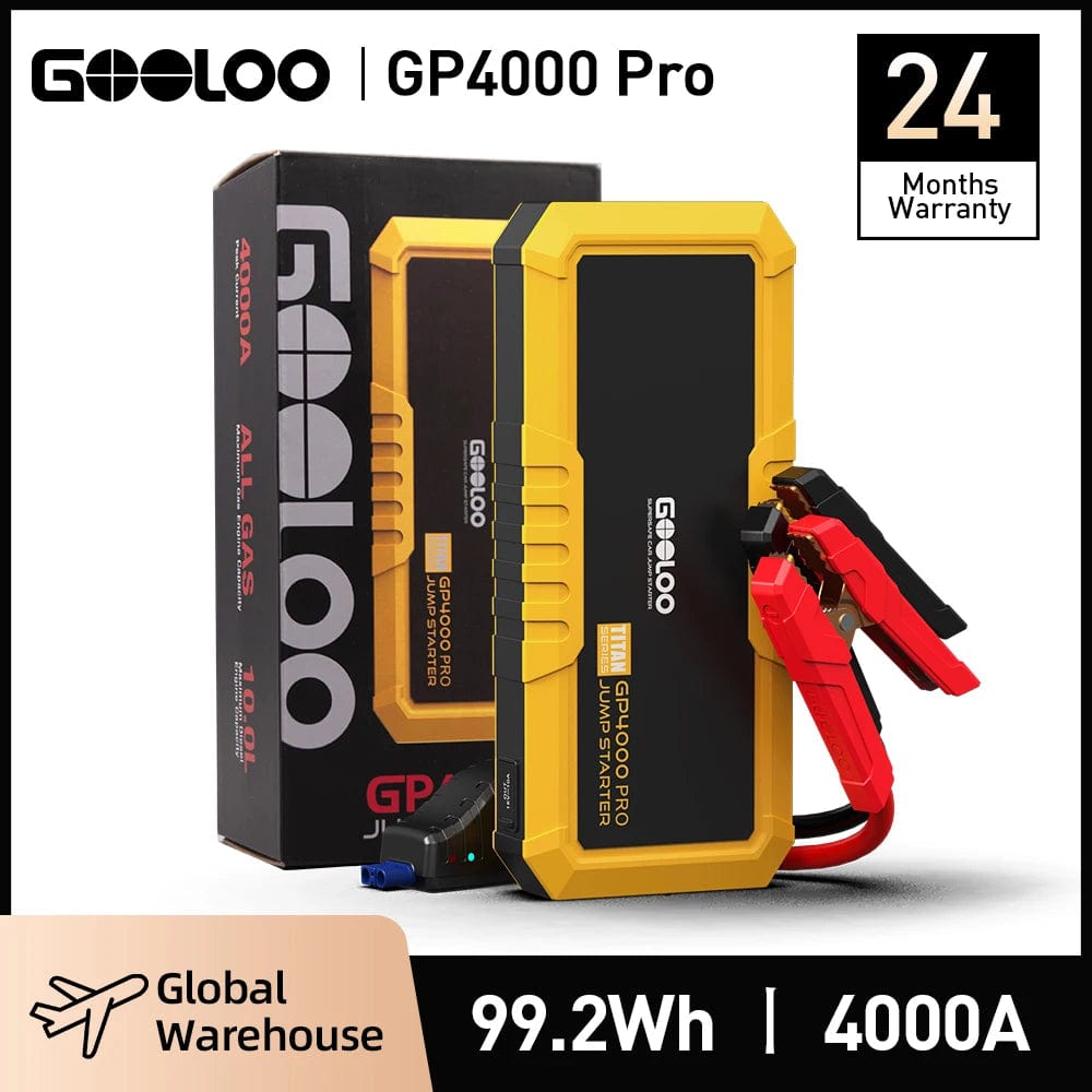 GOOLOO 4000A Start Power Bank 26800mAh Jump Starter Car Booster Extern