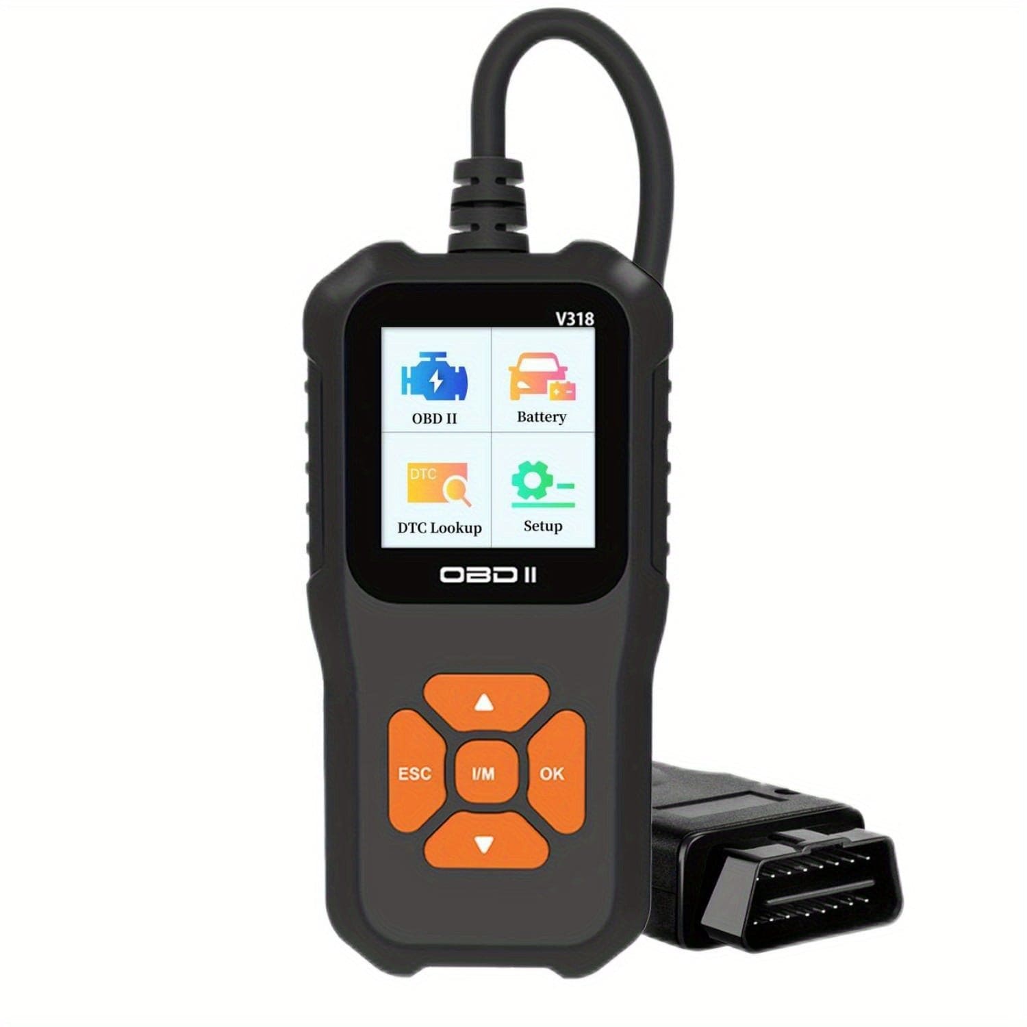 OBD2 Car Scanner Diagnostic Scan Tool V318-2, Color ScreenVehicle Faul ...