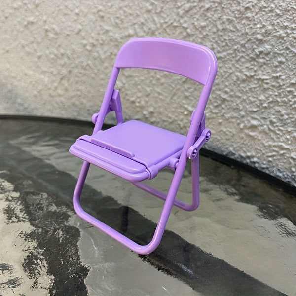 1pc Cute Mini Phone Holder, Chair Shape Desktop Mobile Phone Stand, Cr ...