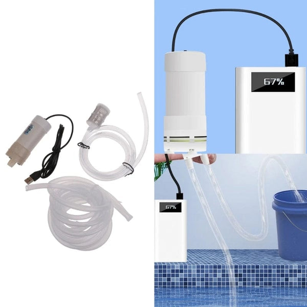 Self Priming Water Pump with USB Power Supply, Draining Standing Water ...