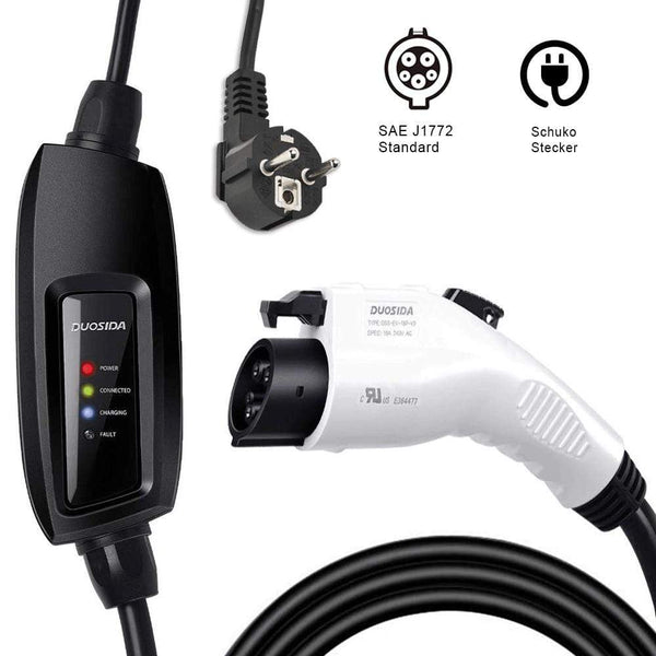 10M J1772 EVSE input ev plug Duosida level 2 EV Charger 16A Type 1 sch ...