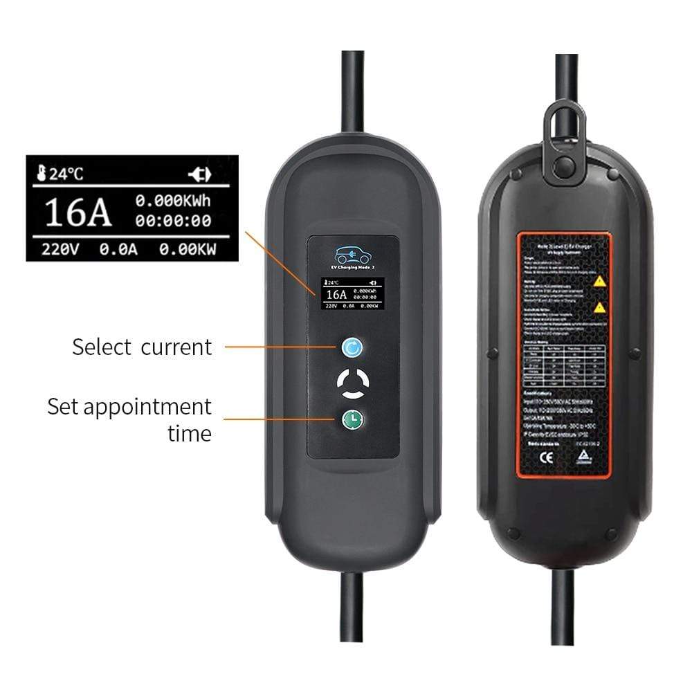 11kw Ev Charger Tip 2 3 Phase 16A iec 62196-2 CEE Plug Portable Elect ...