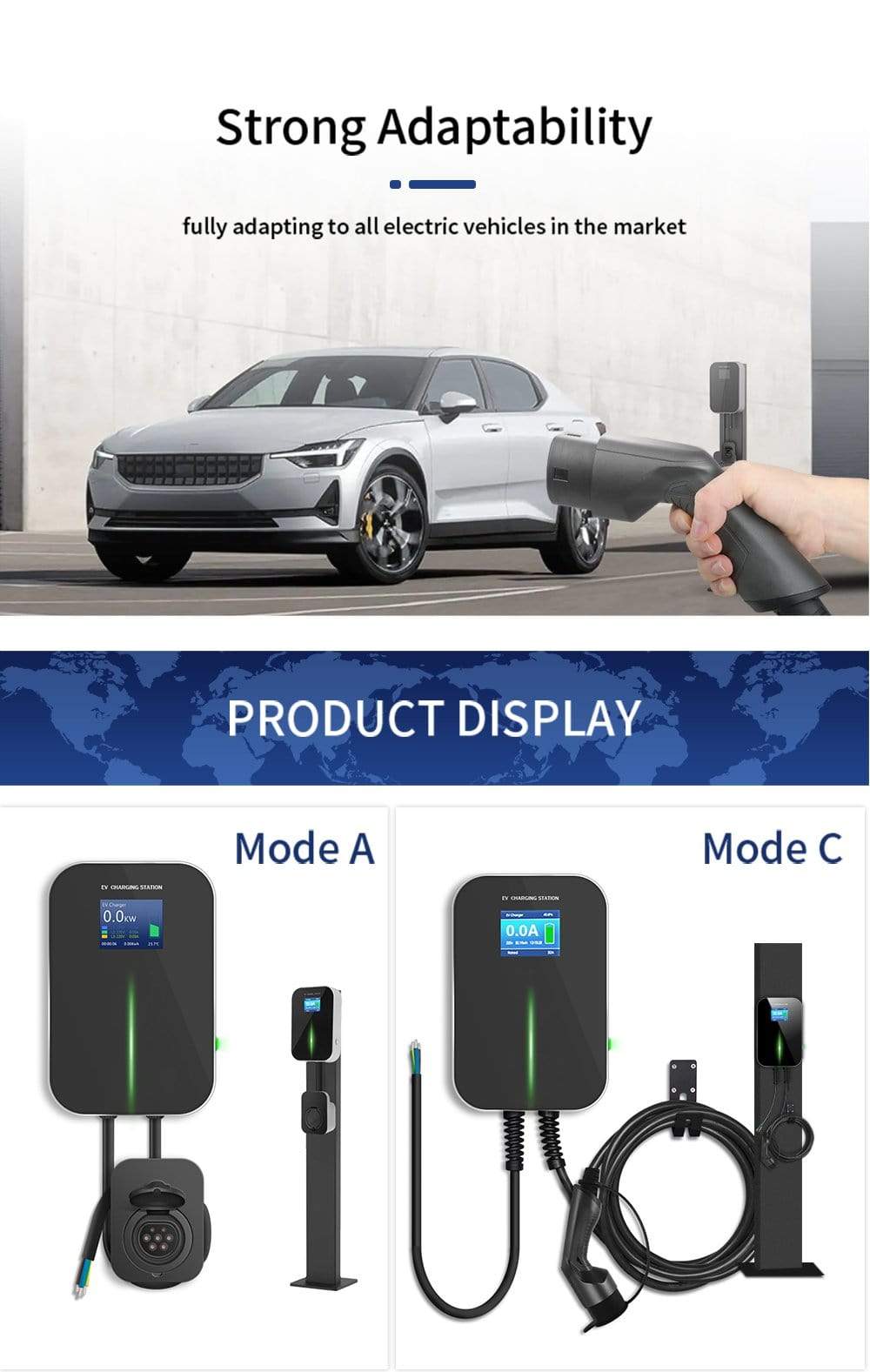 16A 3Phase EV Charger Electric Vehicle Charging Station EVSE Wallbox T ...