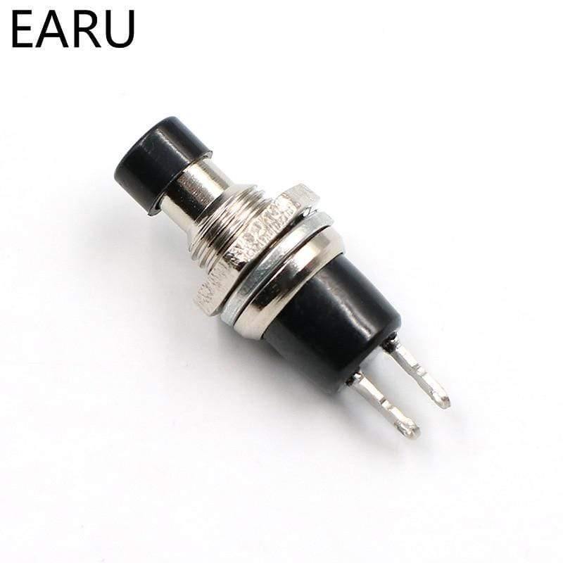 10Pcs Mini Micro DIY 7mm Thread 2 Pins Momentary Push Button Switch Re ...