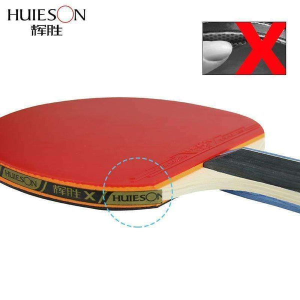2Pcs/Set Classic 5 Ply Solid Wood Table Tennis Rackets Double Face ...