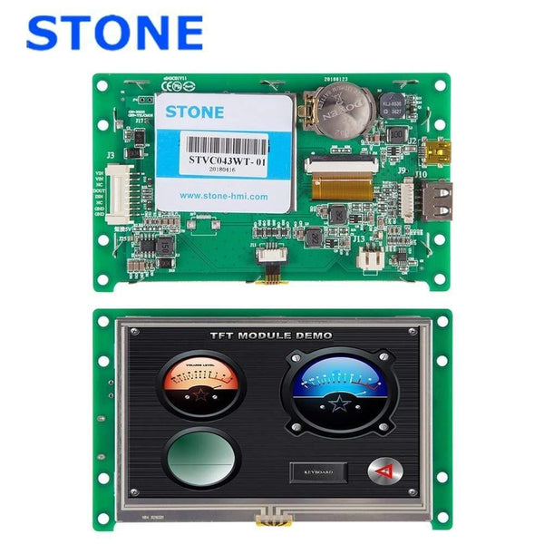 4.3 Inch HMI Color TFT LCD Display Module With Controller Board + Prog ...