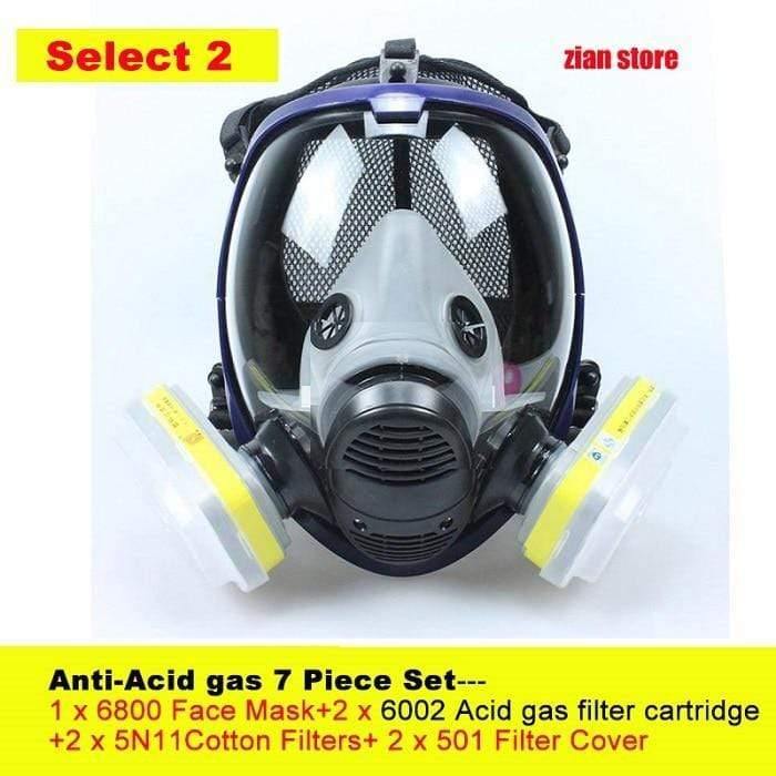 Chemical mask 6800 7suits 6001 Gas Mask acid dust Respirator Paint Pes ...