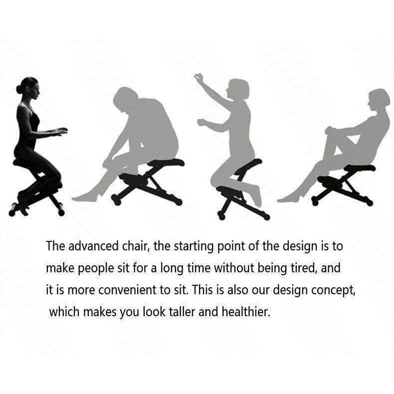 Ergonomically Designed Knee Chair with Back and Handle Office Kneeling ...