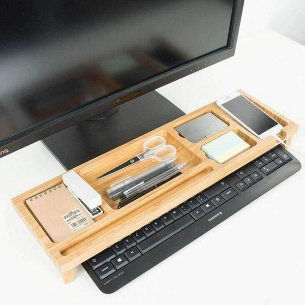 Computer Keyboard Stationery Holder Wooden Creative Office School ...