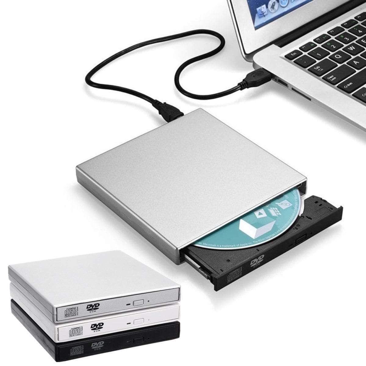 Zunanji DVD optični pogon Combo USB 2.0 CD zapisovalnik CD/DVD-ROM CD-RW Pl