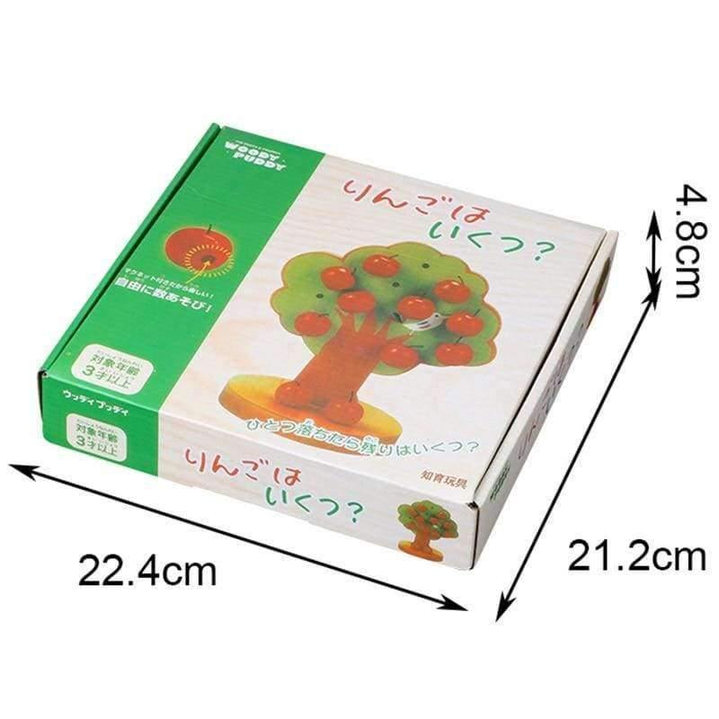 Montessori Wooden Magnetic Apple Tree Math Toys Early Learning ...