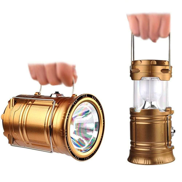Solar Powered Collapsible Flashlights Outdoor SOS Camping equipment Tr ...