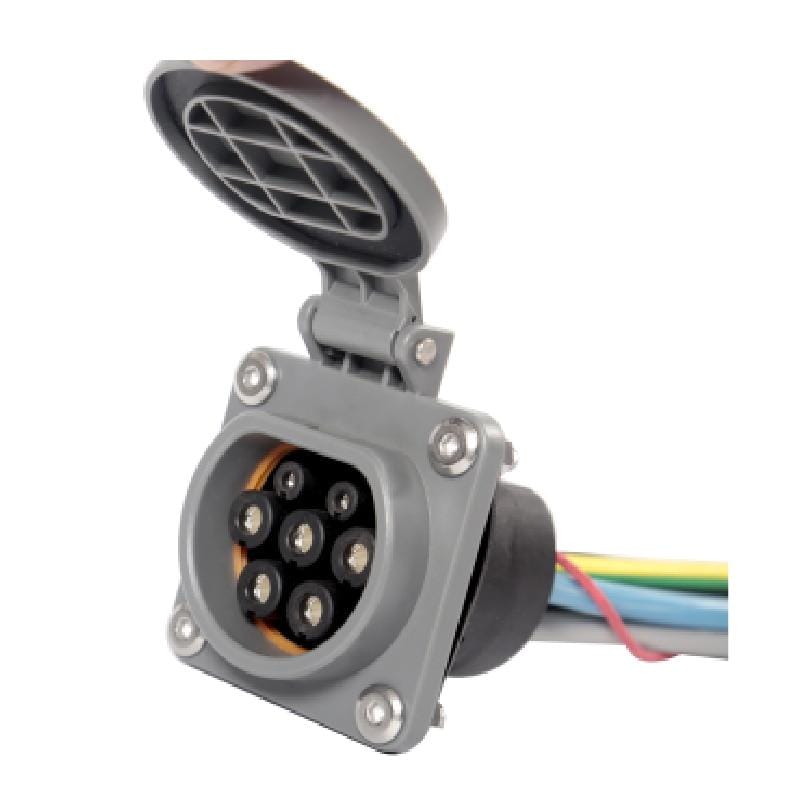 Type 2 EV Charger Female Socket for EV Charging Station EVSE 32A 16A 3 ...