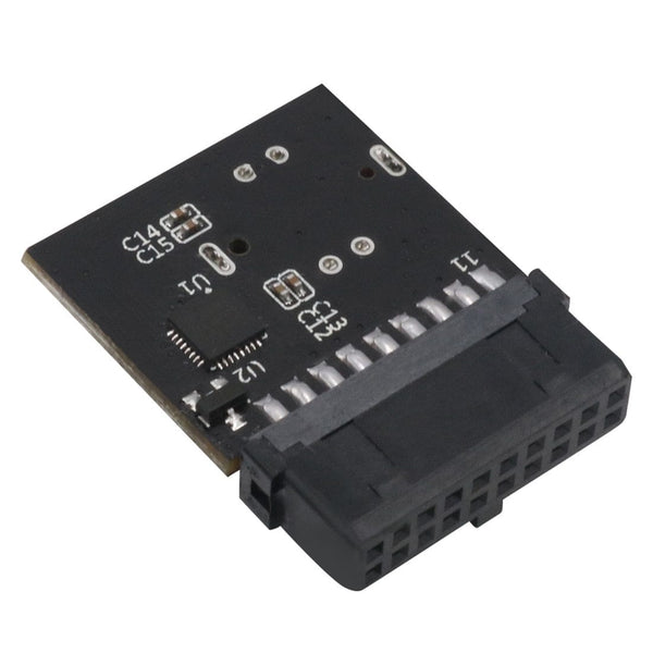 USB 3.0 (3.1 Gen 2) intern IDC 20-pin bundkort header til A-Key 20 ...